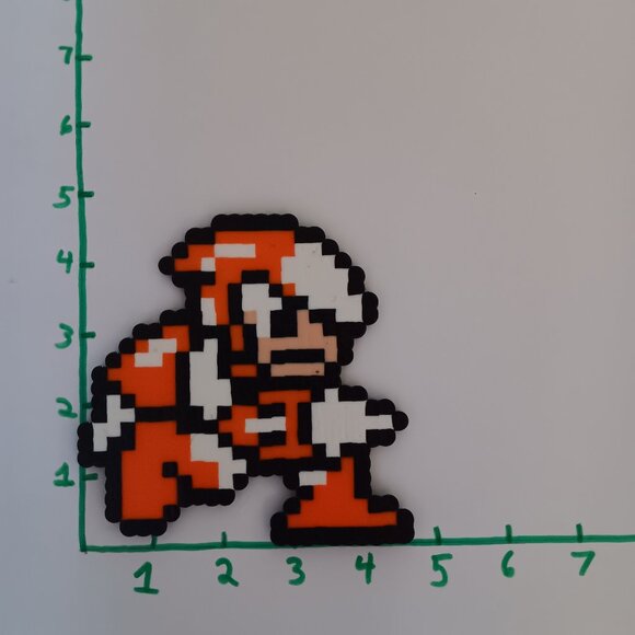 Perler, Megaman | Wall Decor | Perler Bead Art Of Crash Man From ...